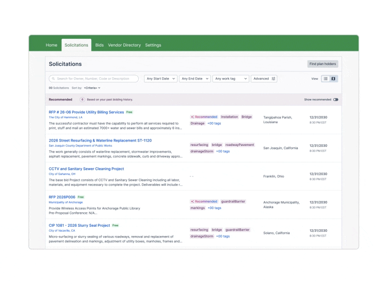 Construction Bidding Software for LPAs and Contractors | Bid Express ...